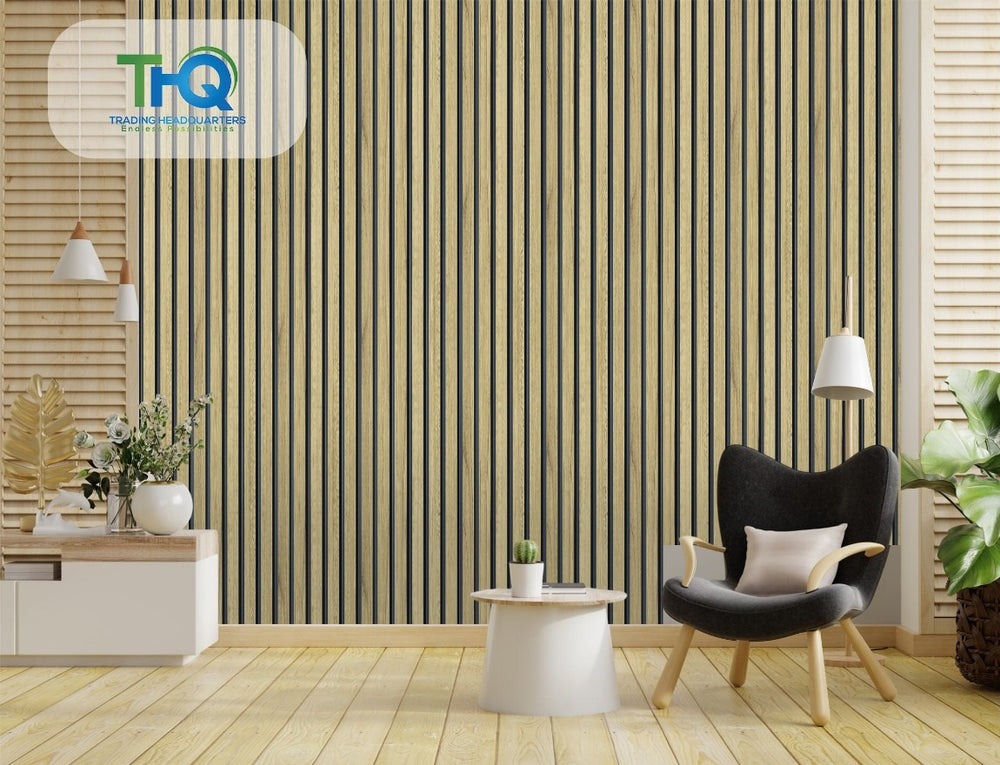 Teak & Black PS Foam Wall Panel | Melbourne | THQ